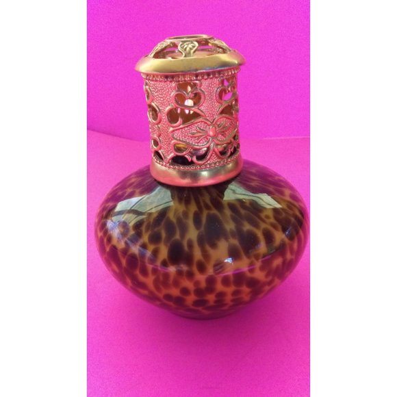 unknown | Accessories | Vintage Large Glass Leopard Print Perfume ...